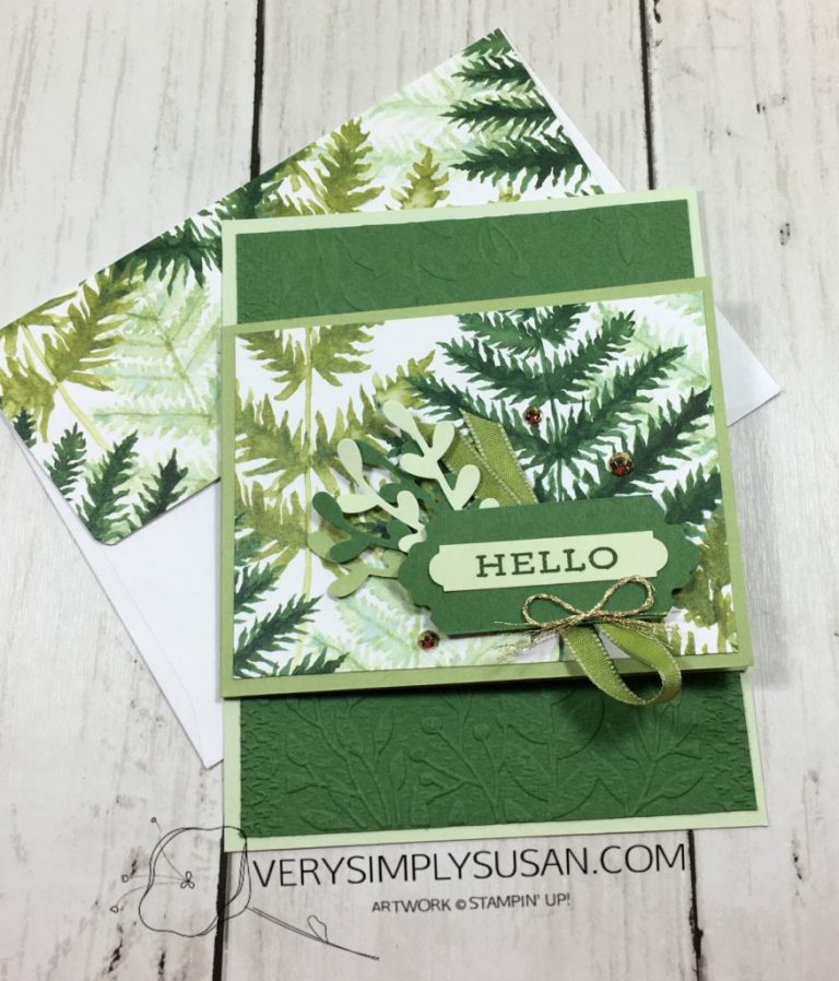 Forever Fern With A Fancy Fold | Very Simply Susan